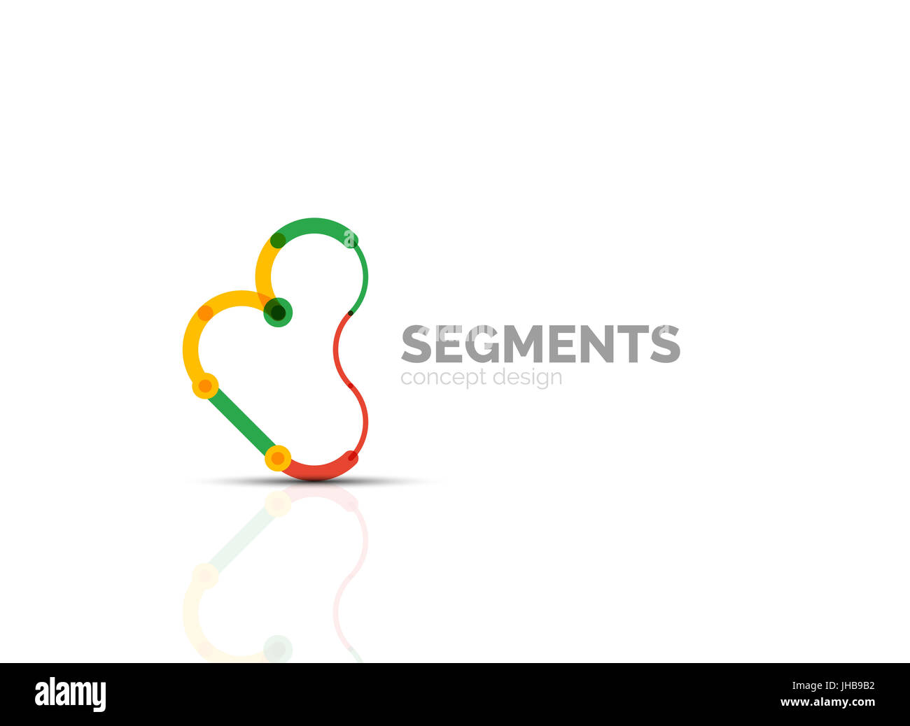 Outline minimal abstract geometric logo, linear business icon made of ...