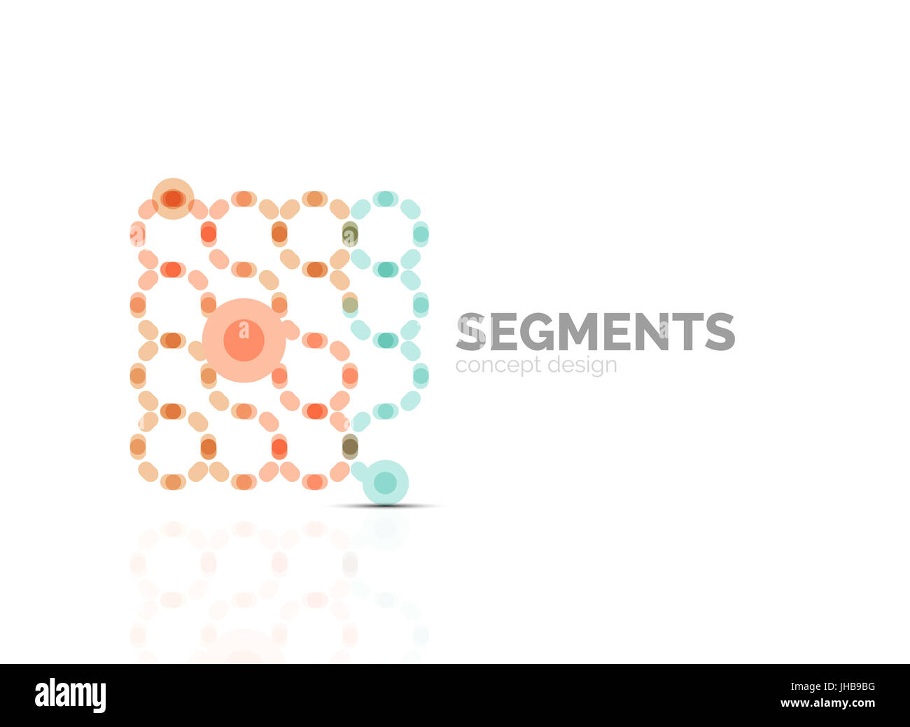 Outline minimal abstract geometric logo, linear business icon made of ...