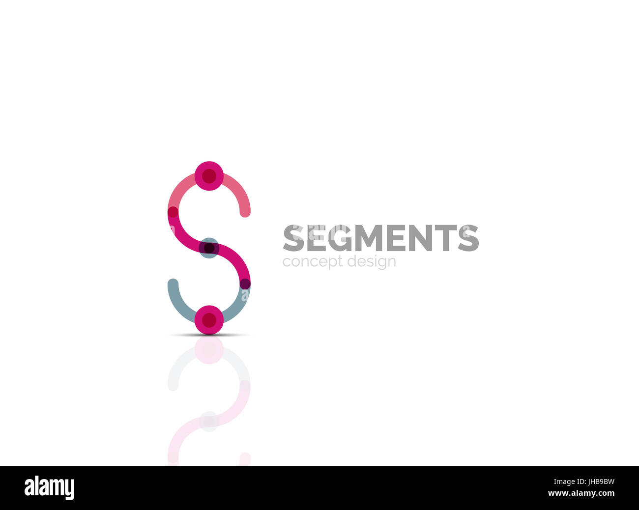 Outline minimal abstract geometric logo, linear business icon made of ...