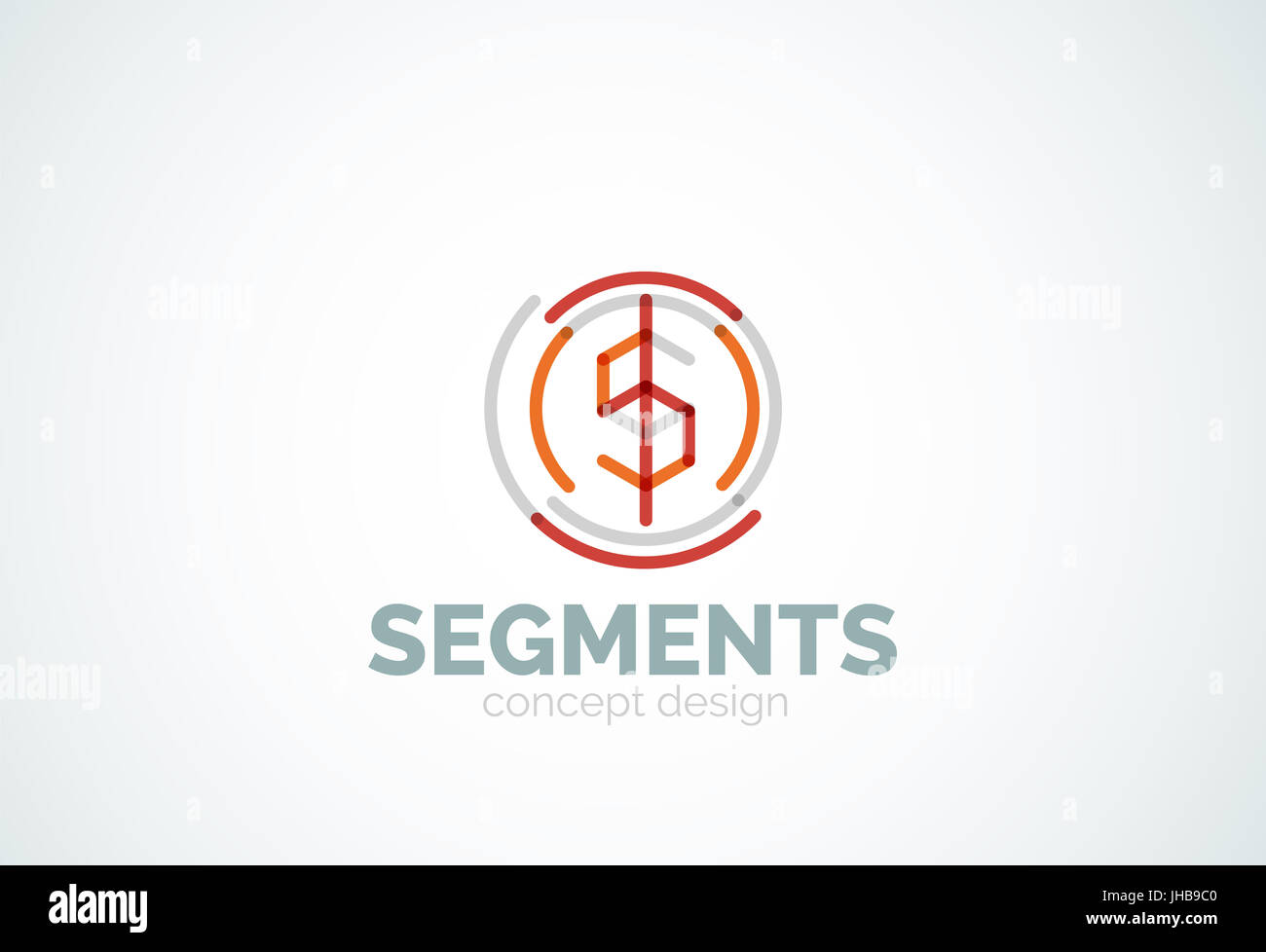 Outline minimal abstract geometric logo, linear business icon made of ...