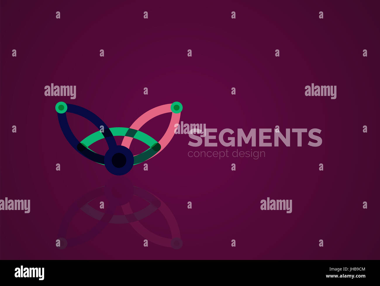 Outline minimal abstract geometric logo, linear business icon made of ...