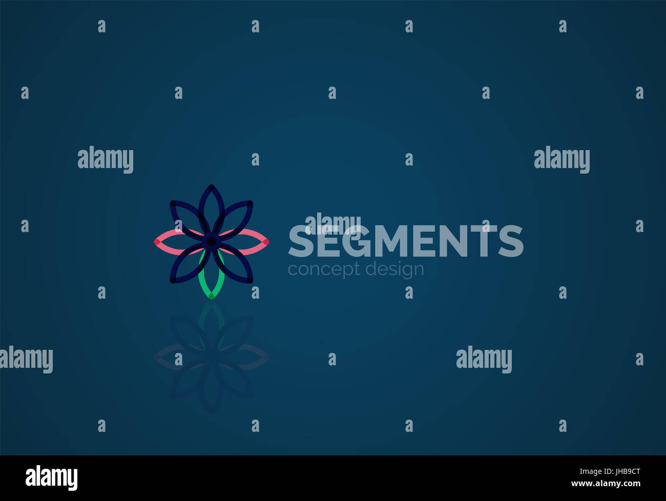 Outline minimal abstract geometric logo, linear business icon made of ...