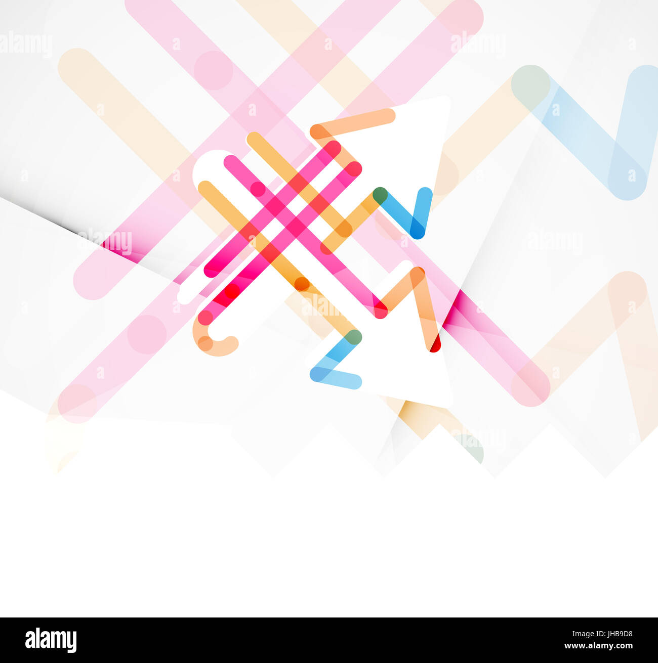 Abstract square banner template with arrows, linear design style ...