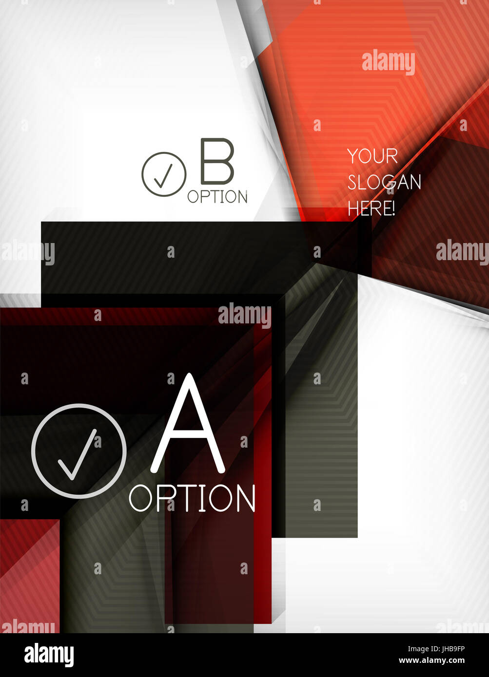 Color geometric shapes with option elements abstract background. Vector ...