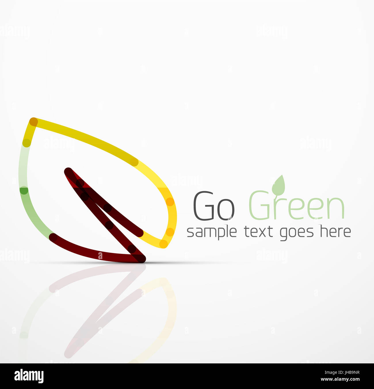 Vector abstract logo idea, eco leaf, nature plant, green concept ...