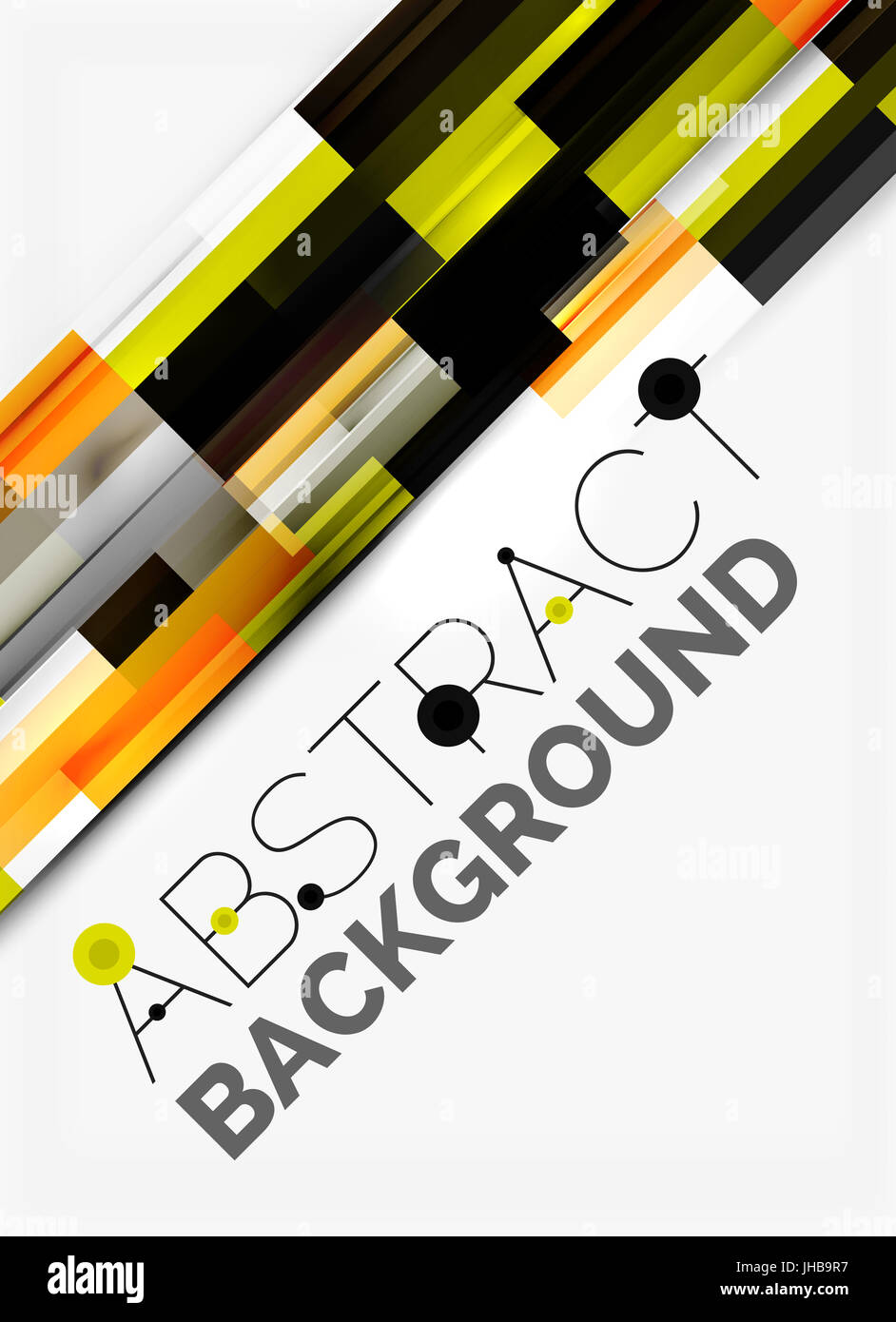 Geometrical design background, straight lines on white. Vector template ...