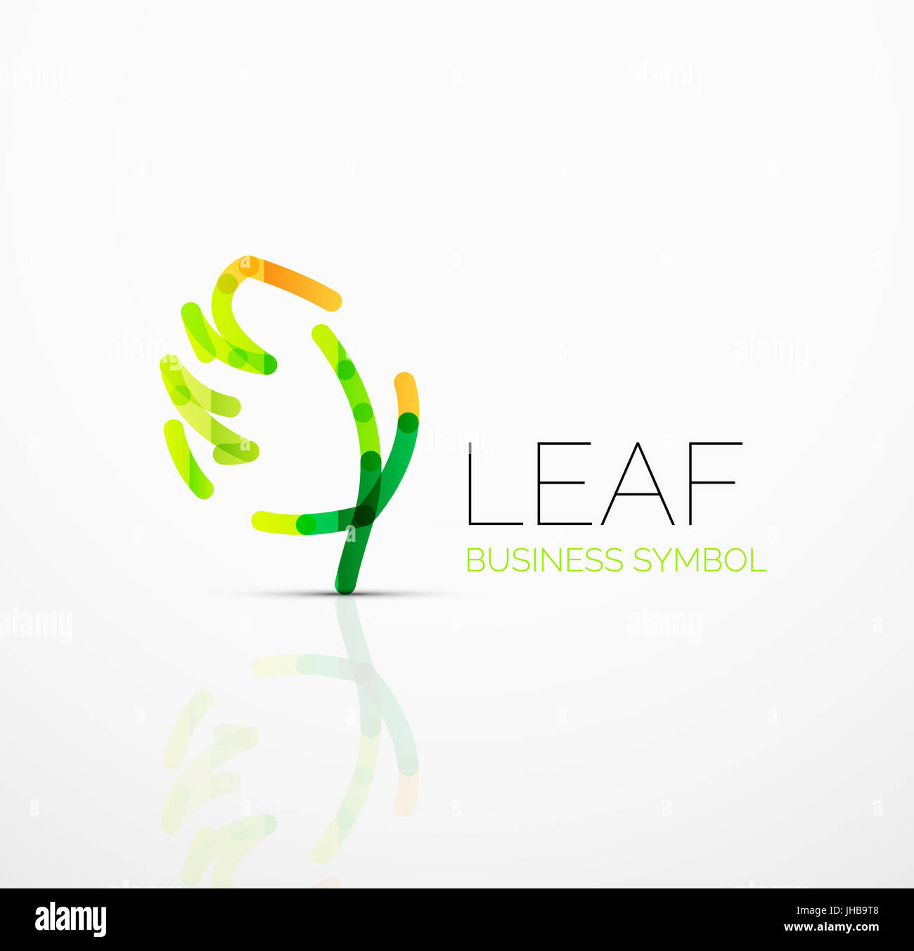 Vector abstract logo idea, eco leaf, nature plant, green concept ...