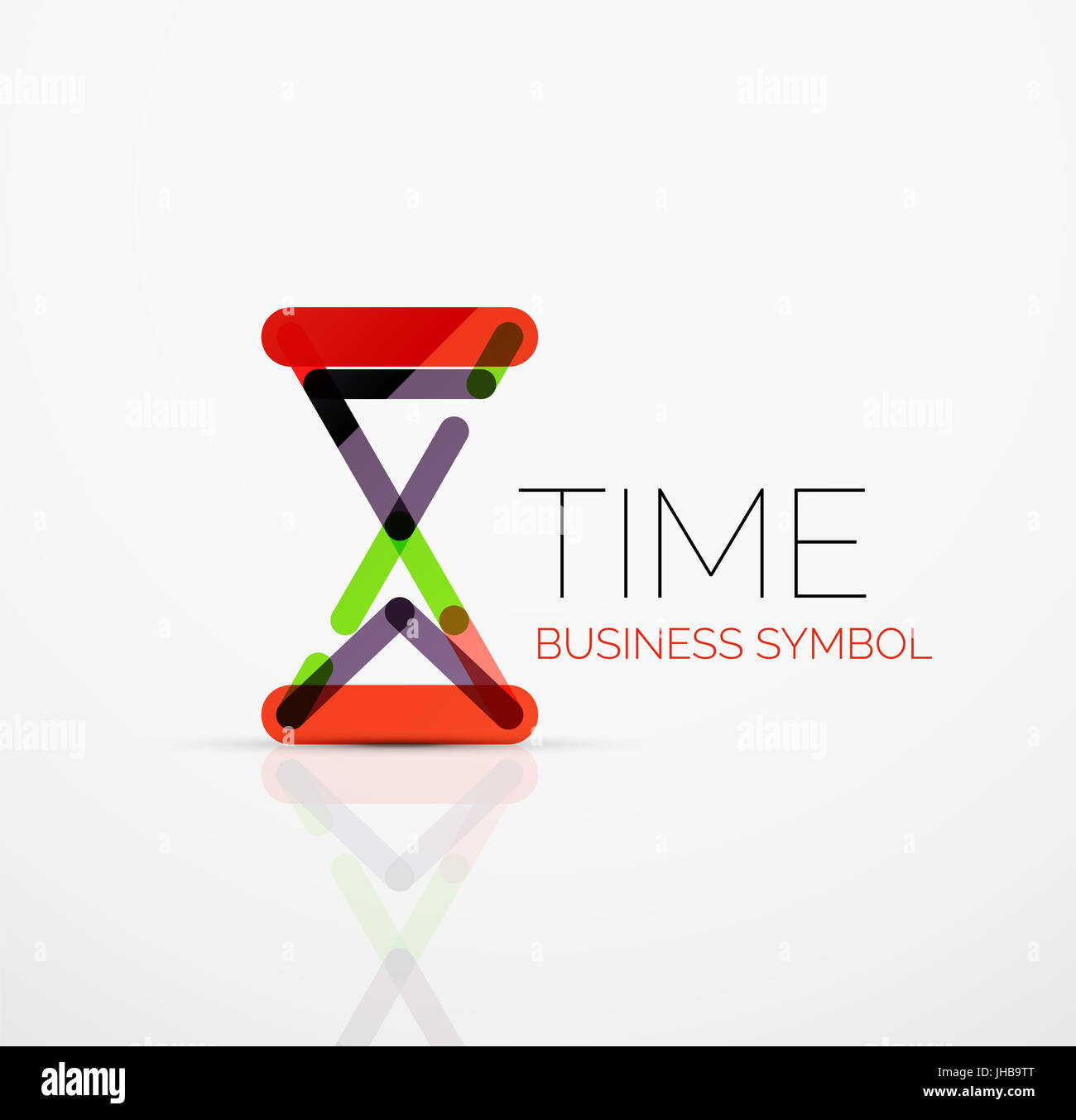 Vector abstract logo idea, time concept or clock business icon ...