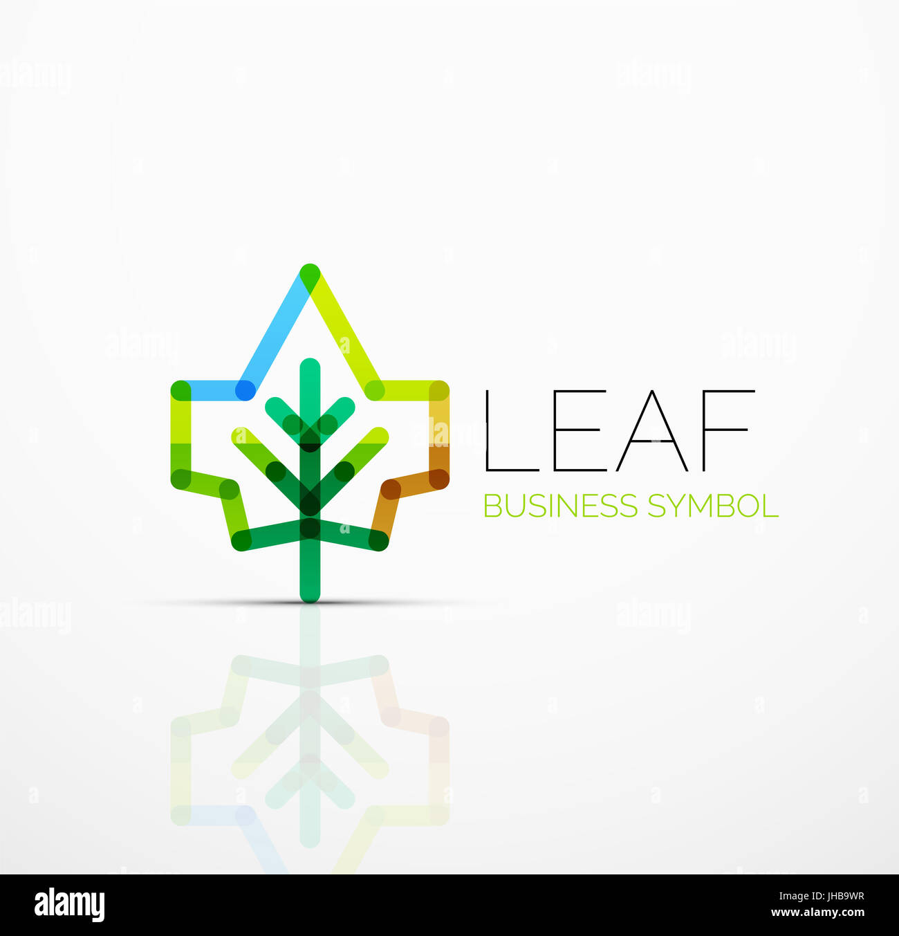 Vector abstract logo idea, eco leaf, nature plant, green concept ...