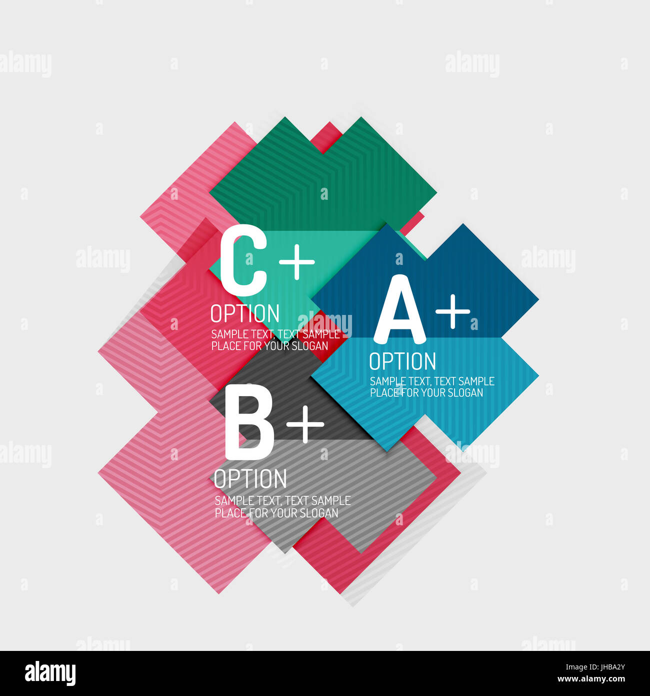 Paper style abstract geometric shapes with infographic options ...