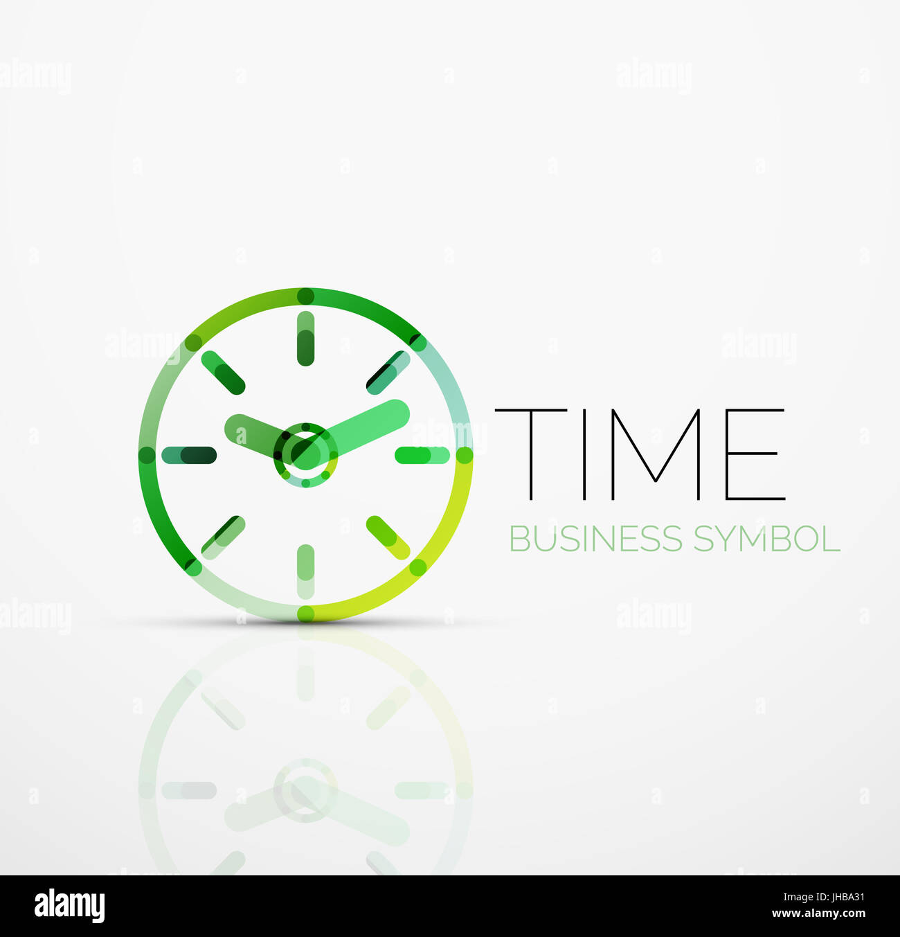 Vector abstract logo idea, time concept or clock business icon ...