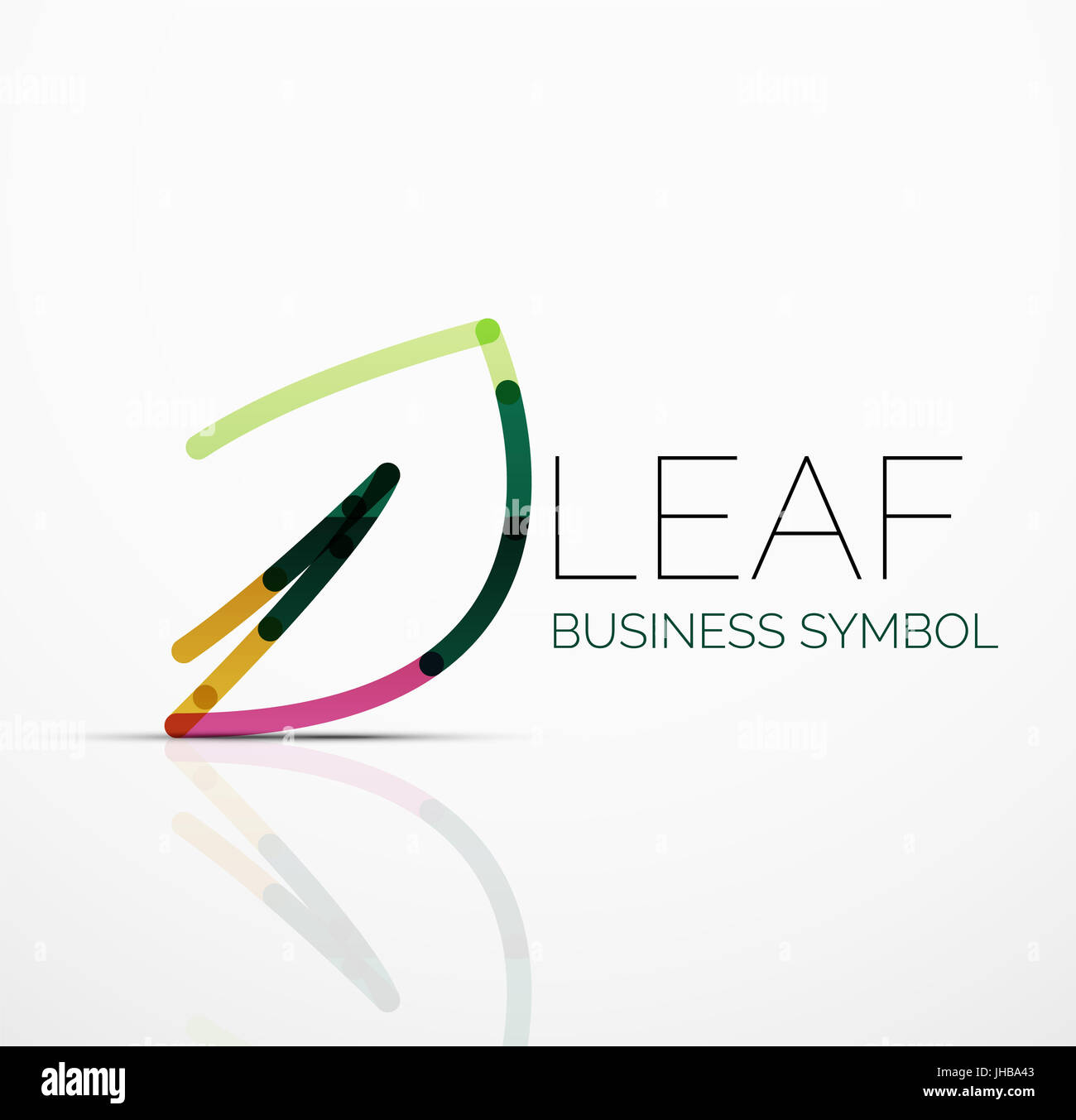 Vector abstract logo idea, eco leaf, nature plant, green concept ...