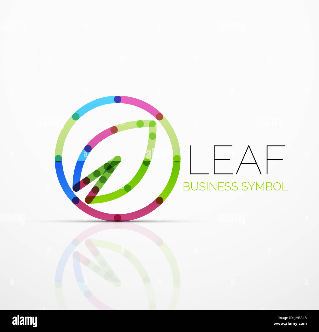 Vector abstract logo idea, eco leaf, nature plant, green concept ...