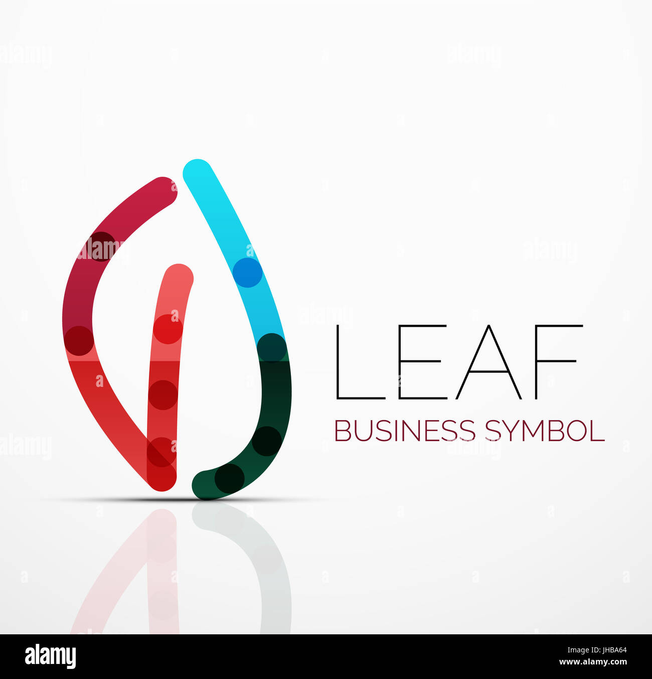 Vector abstract logo idea, eco leaf, nature plant, green concept ...