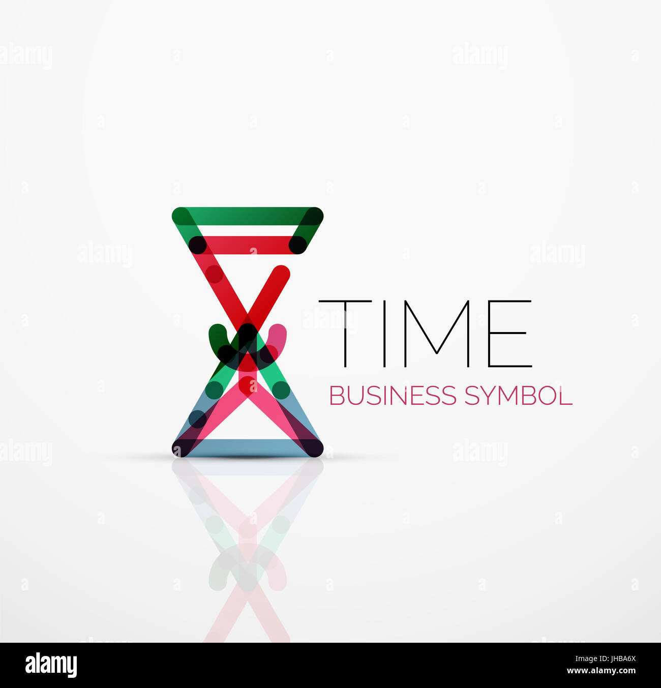 Vector abstract logo idea, time concept or clock business icon ...