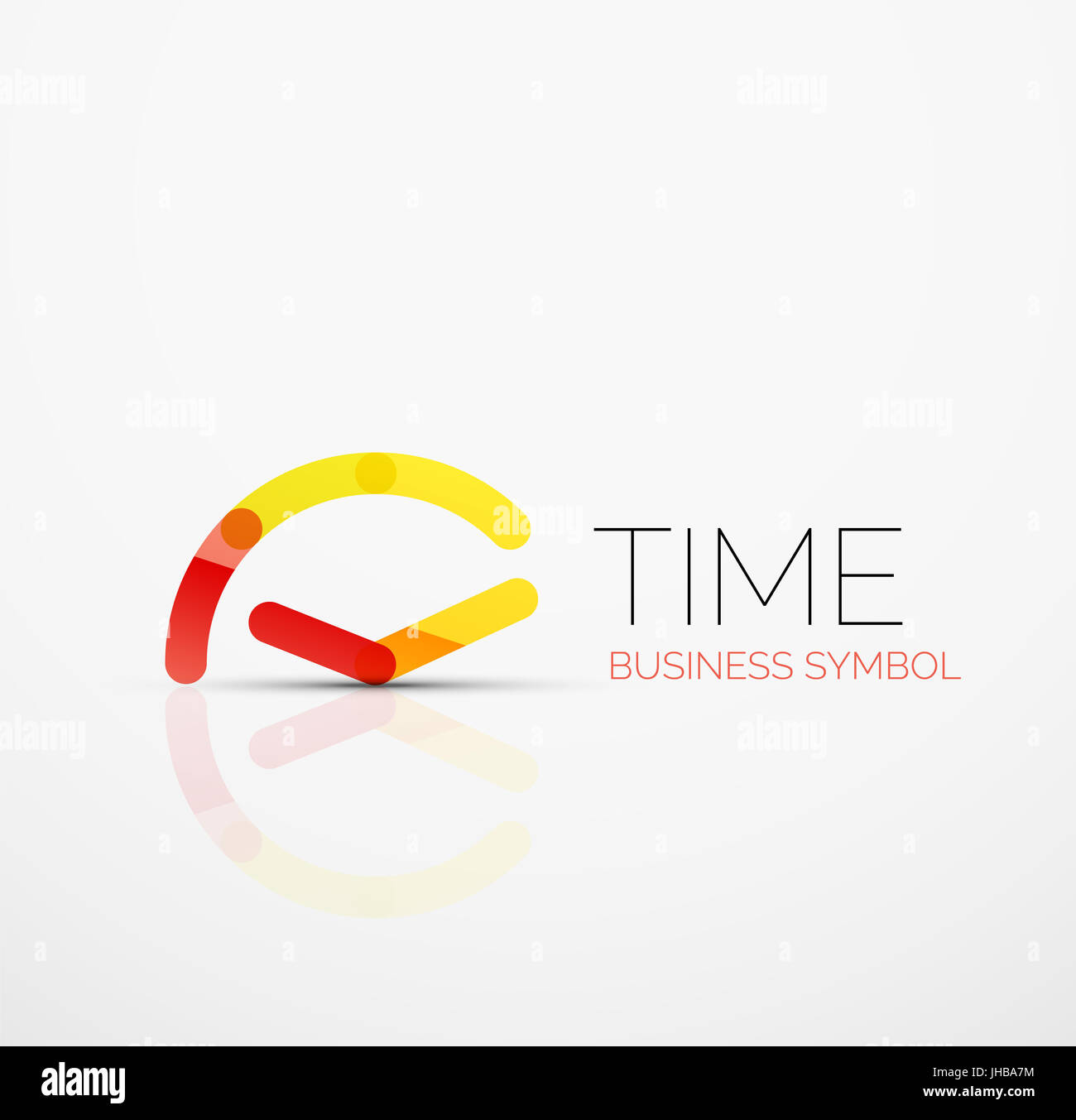 Vector abstract logo idea, time concept or clock business icon ...