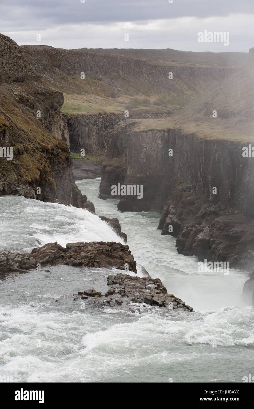 Gullfoss Falls in Iceland Stock Photo - Alamy