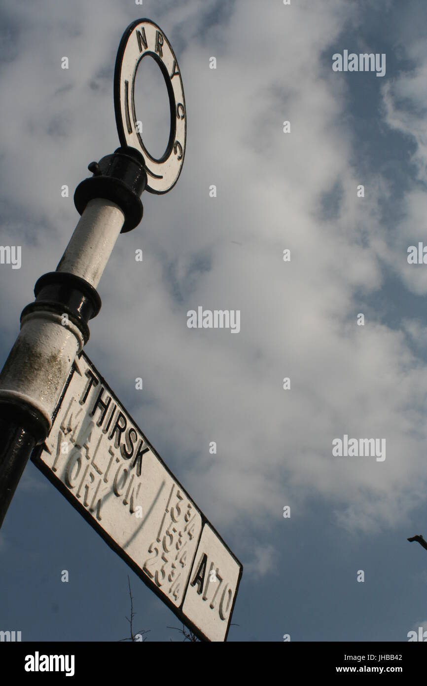 Road Sign in Helmsley Stock Photo - Alamy