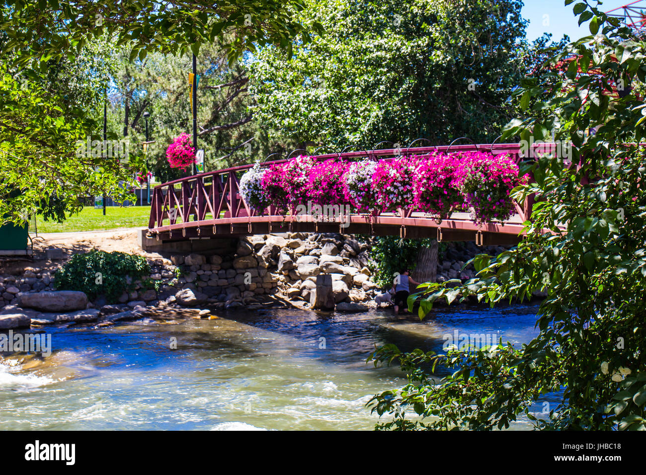 Walking Bridge Over Truckee River In Reno, Nevada Stock Photo - Alamy