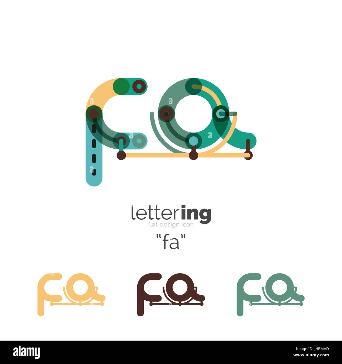 Letter logo business linear icon on white background. Alphabet initial ...