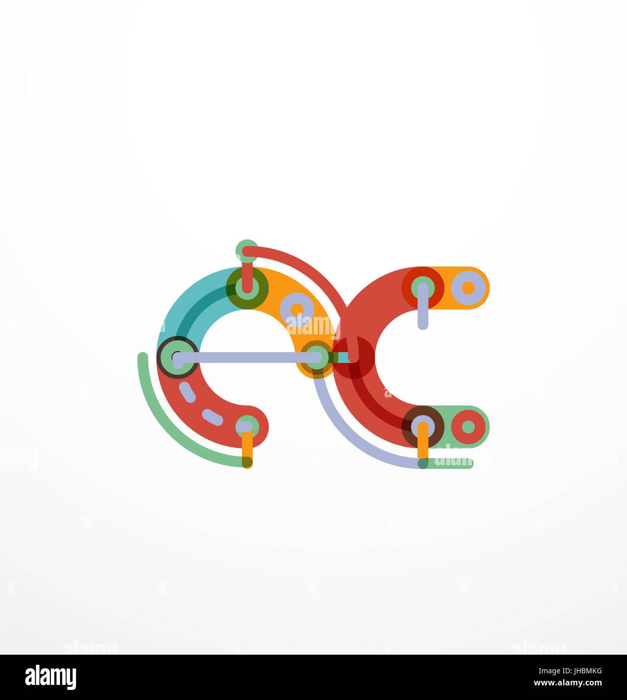 Colorful funny cartoon letter icon. Business logo design Stock Photo ...