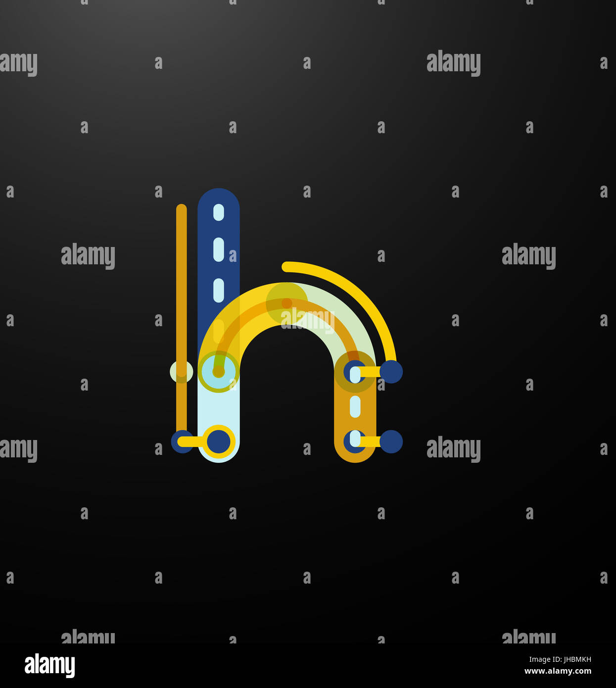 Colorful funny cartoon letter icon. Business logo design Stock Photo ...