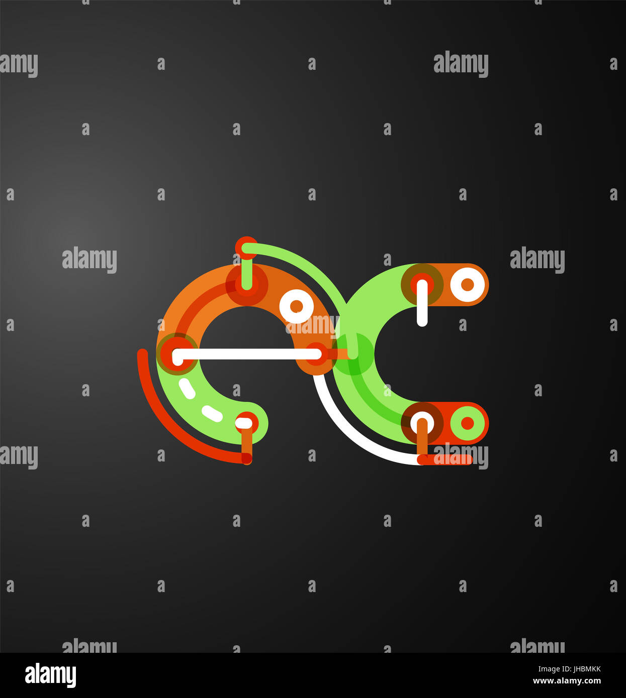 Colorful funny cartoon letter icon. Business logo design Stock Photo ...