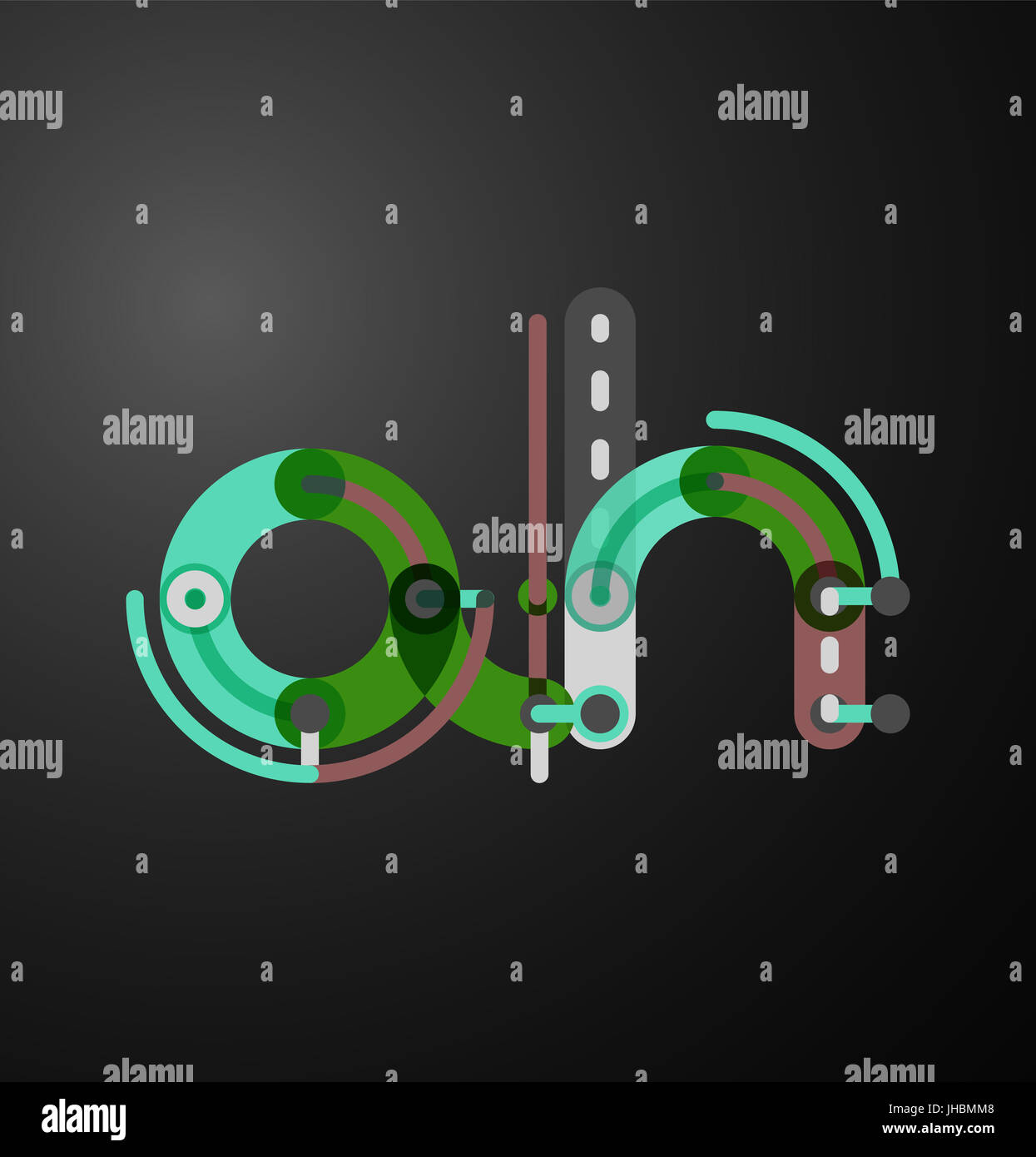 Colorful funny cartoon letter icon. Business logo design Stock Photo ...