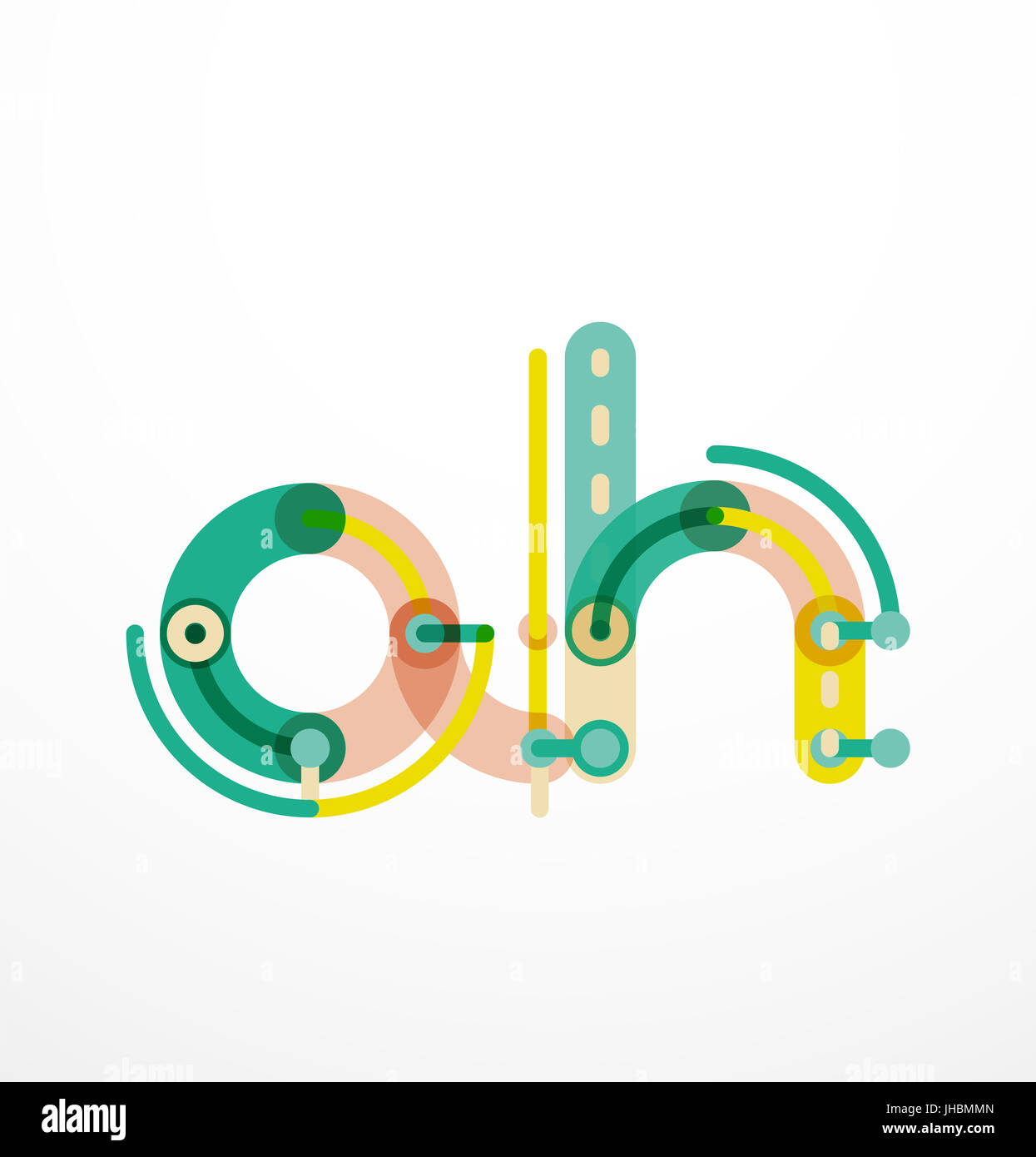 Colorful funny cartoon letter icon. Business logo design Stock Photo ...