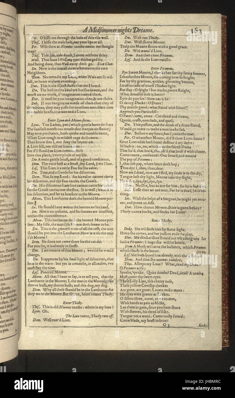 First Folio, Shakespeare - 0179 Stock Photo - Alamy