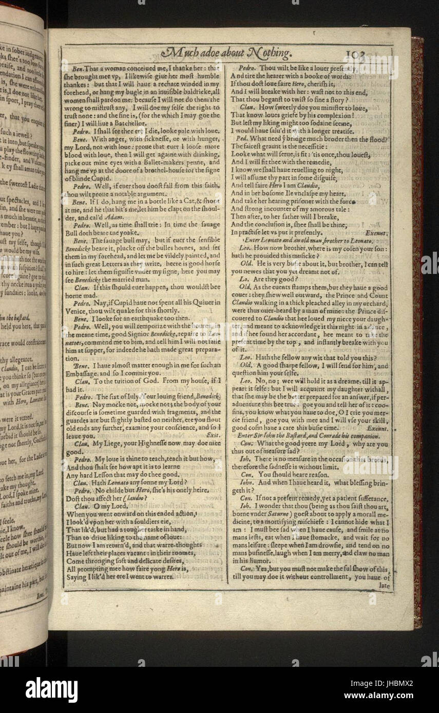 First Folio, Shakespeare - 0121 Stock Photo - Alamy