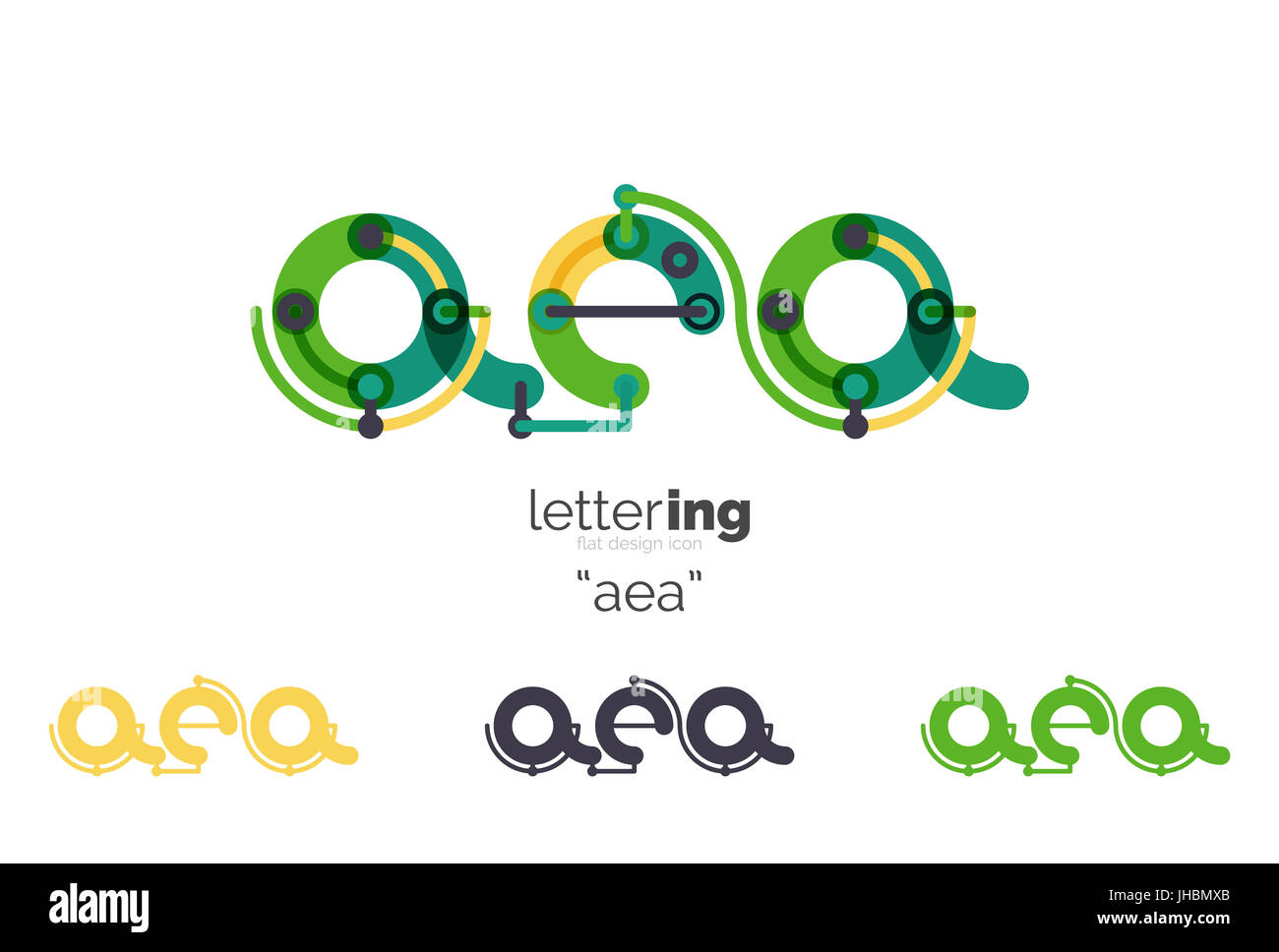Letter logo business linear icon on white background. Alphabet initial ...