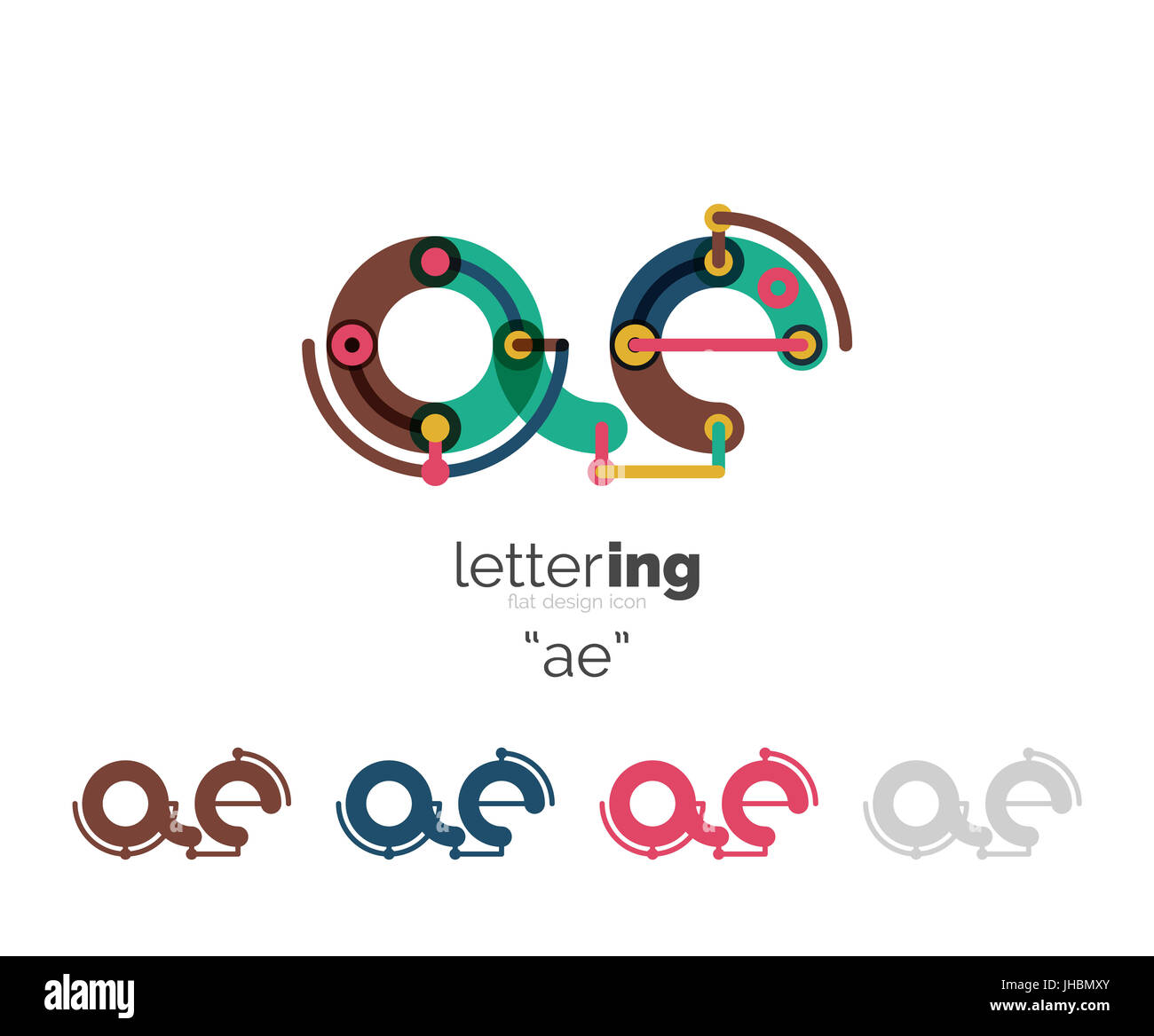 Letter logo business linear icon on white background. Alphabet initial ...