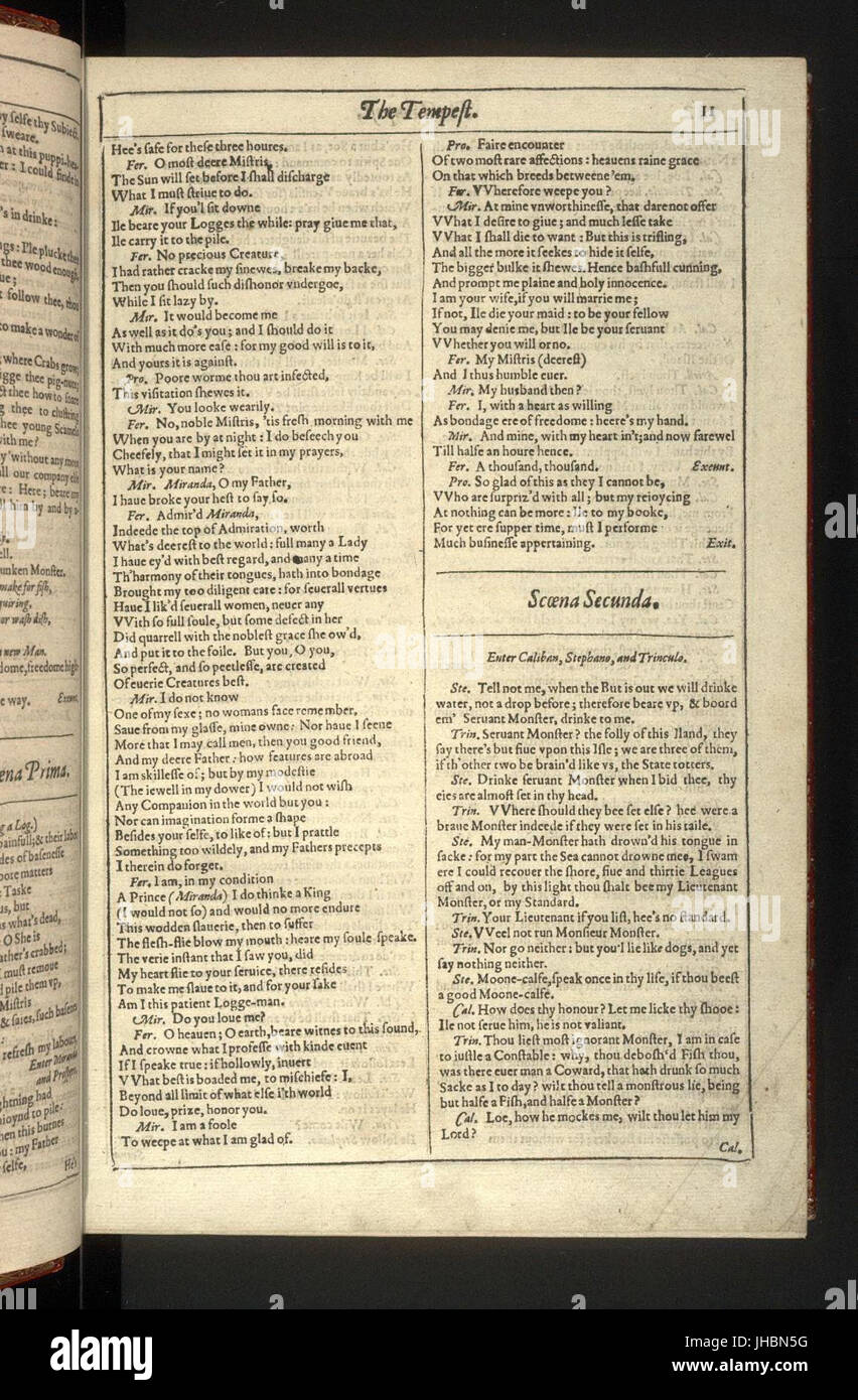 First Folio, Shakespeare - 0029 Stock Photo - Alamy