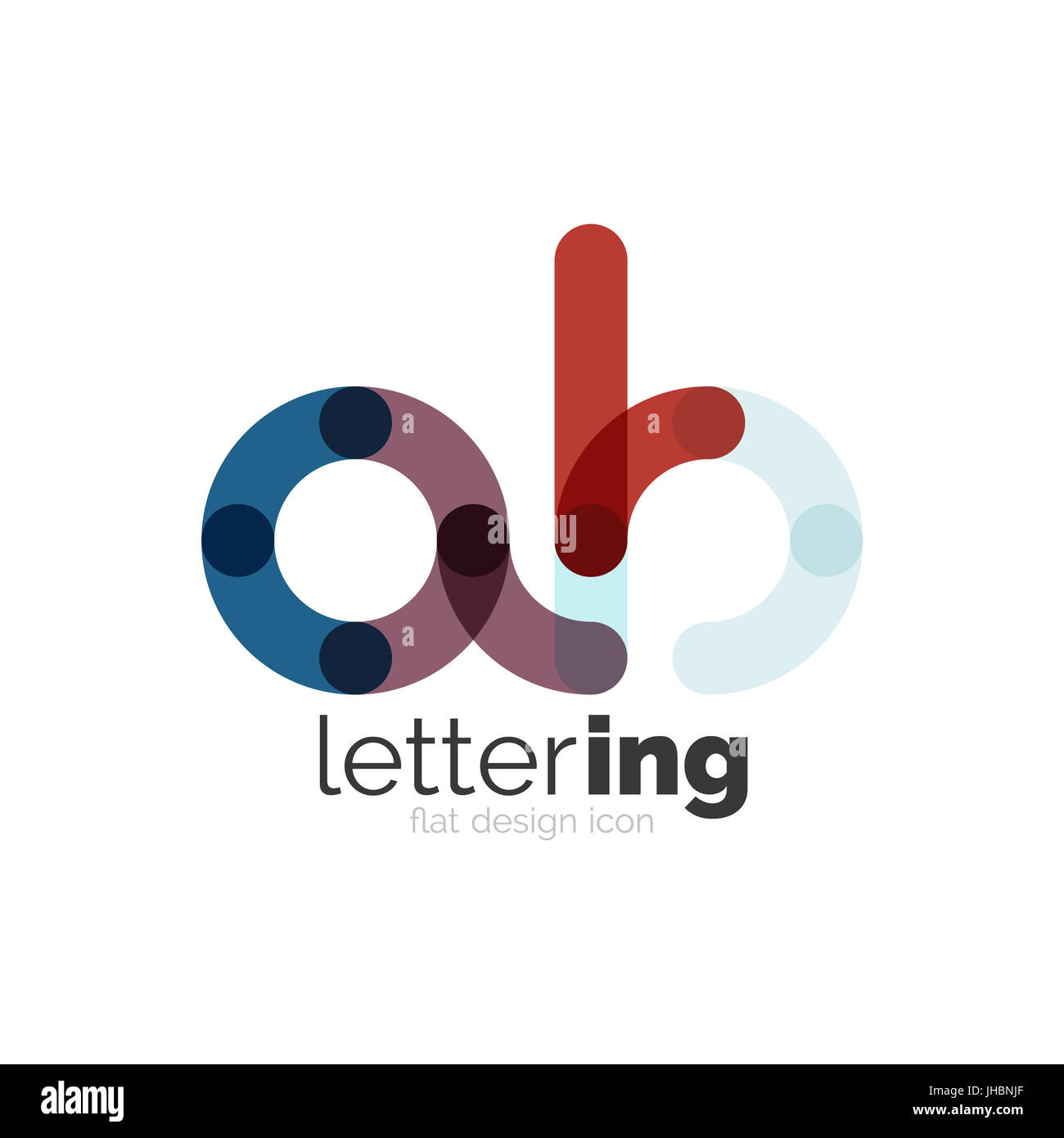 Letter logo business linear icon on white background. Alphabet initial ...