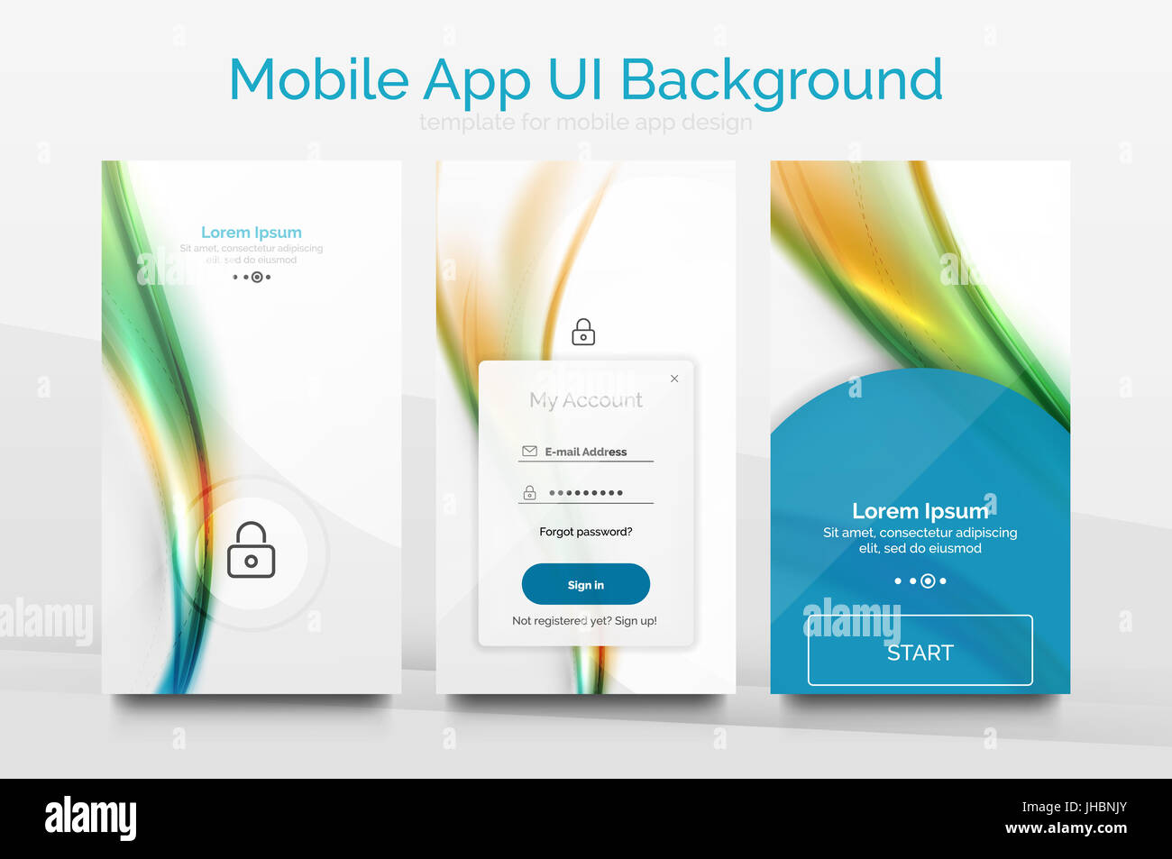 Mobile application interface background, user interface - UI. Smartphone screen mockup gui ...