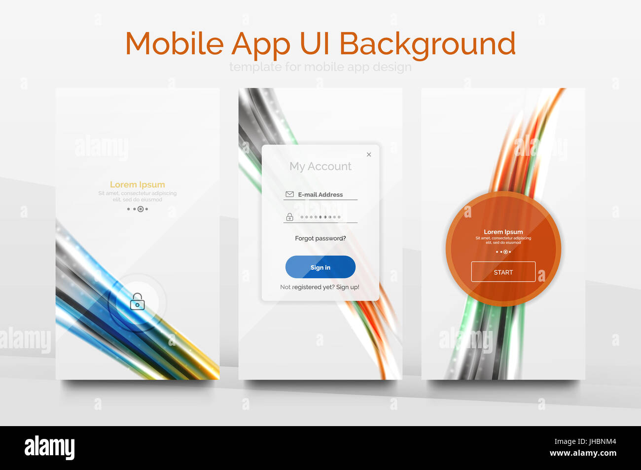 Mobile application interface background, user interface - UI ...