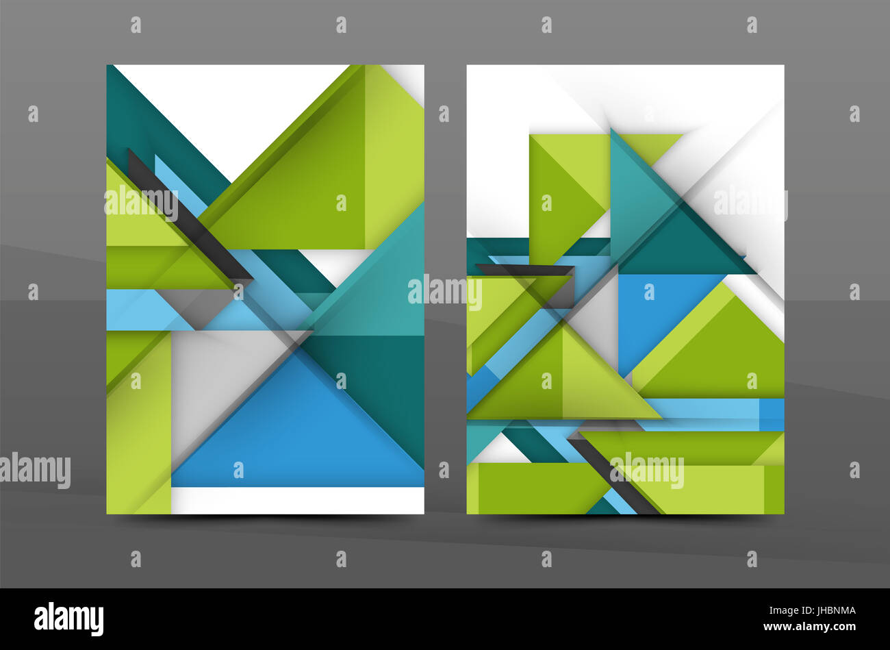 Square and triangle design. Colorful geometric A4 business print ...