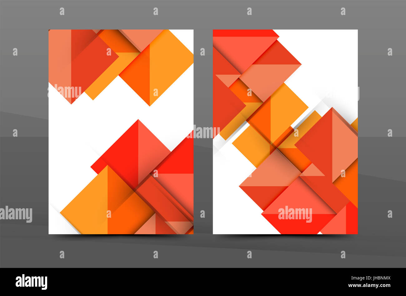 Square and triangle design. Colorful geometric A4 business print ...