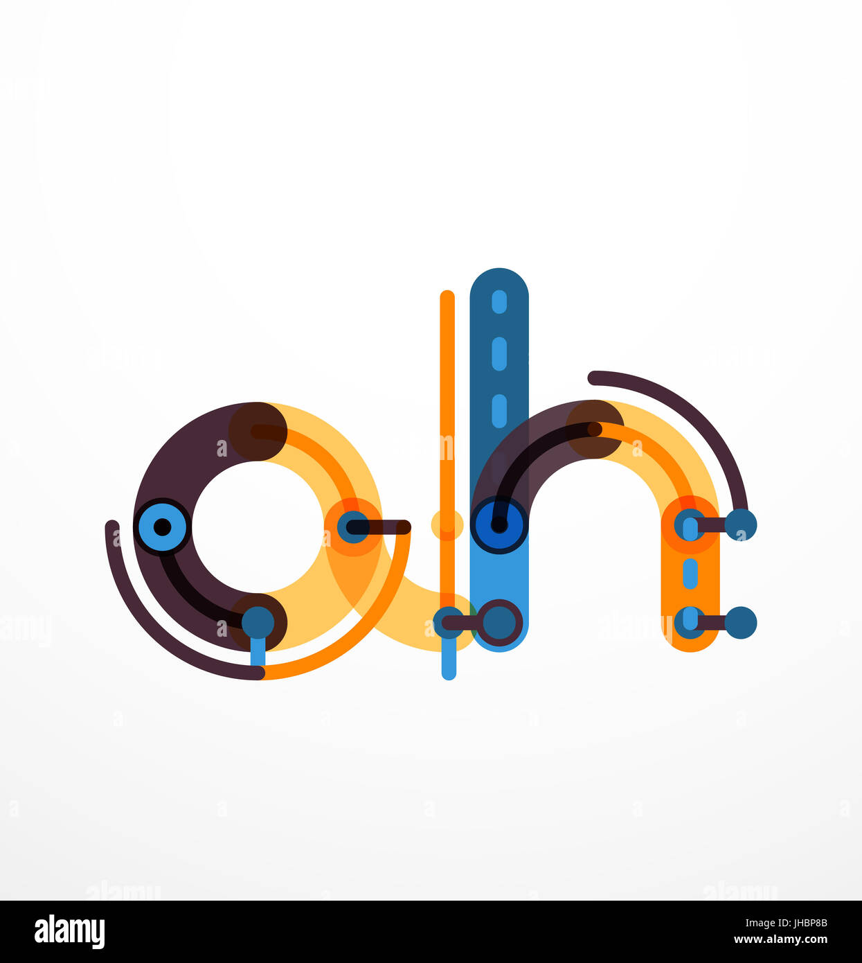 Colorful funny cartoon letter icon. Business logo design Stock Photo ...