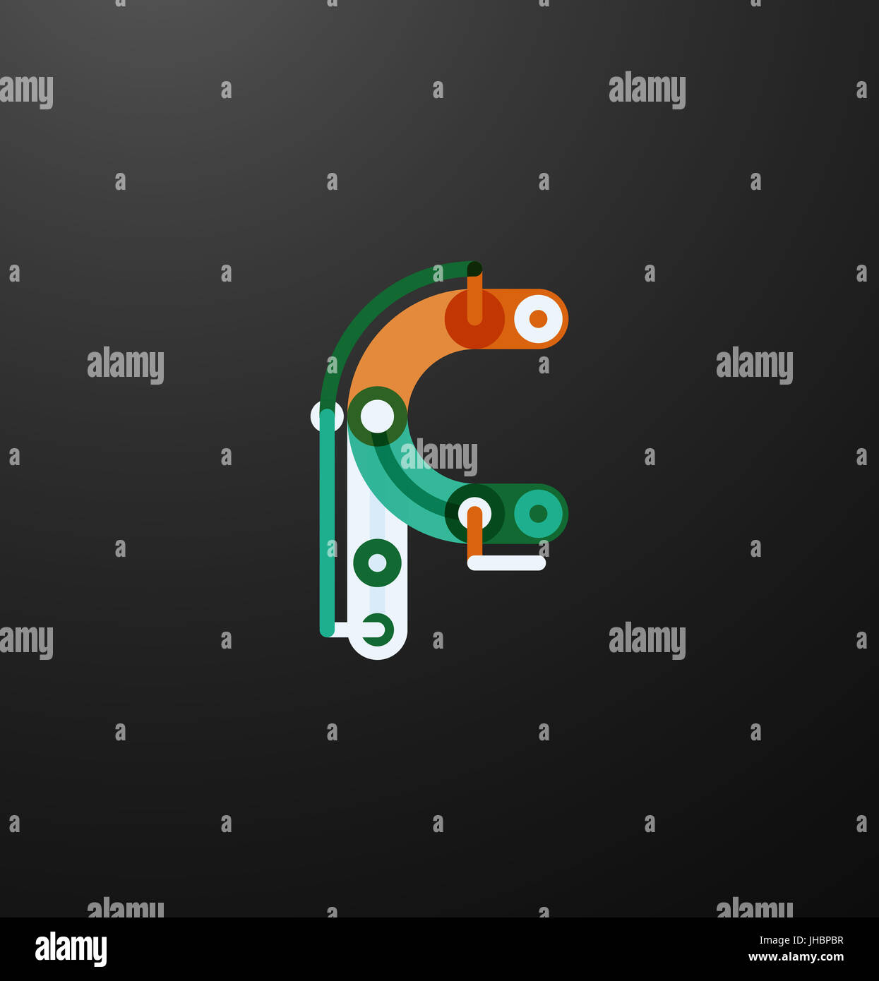 Cartoon linear letters icons. Modern funny logo concept Stock Photo - Alamy