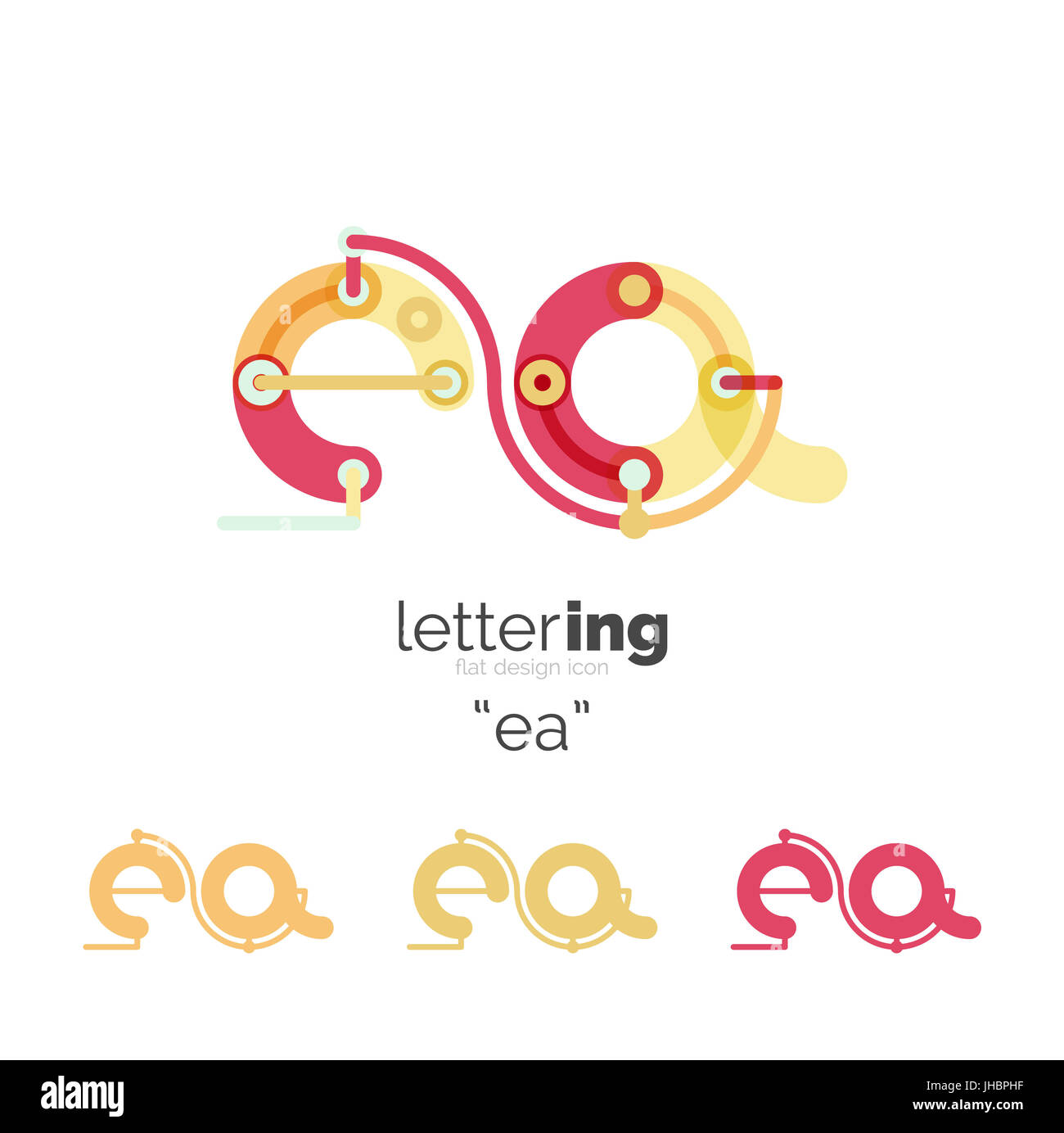 Letter logo business linear icon on white background. Alphabet initial ...