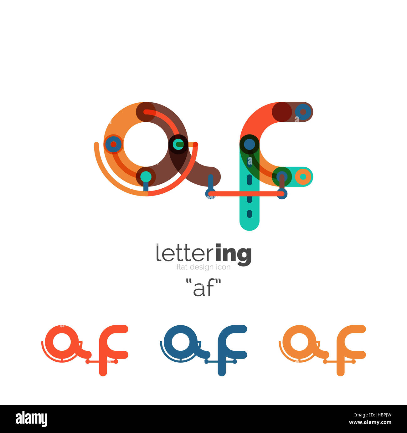 Letter logo business linear icon on white background. Alphabet initial ...