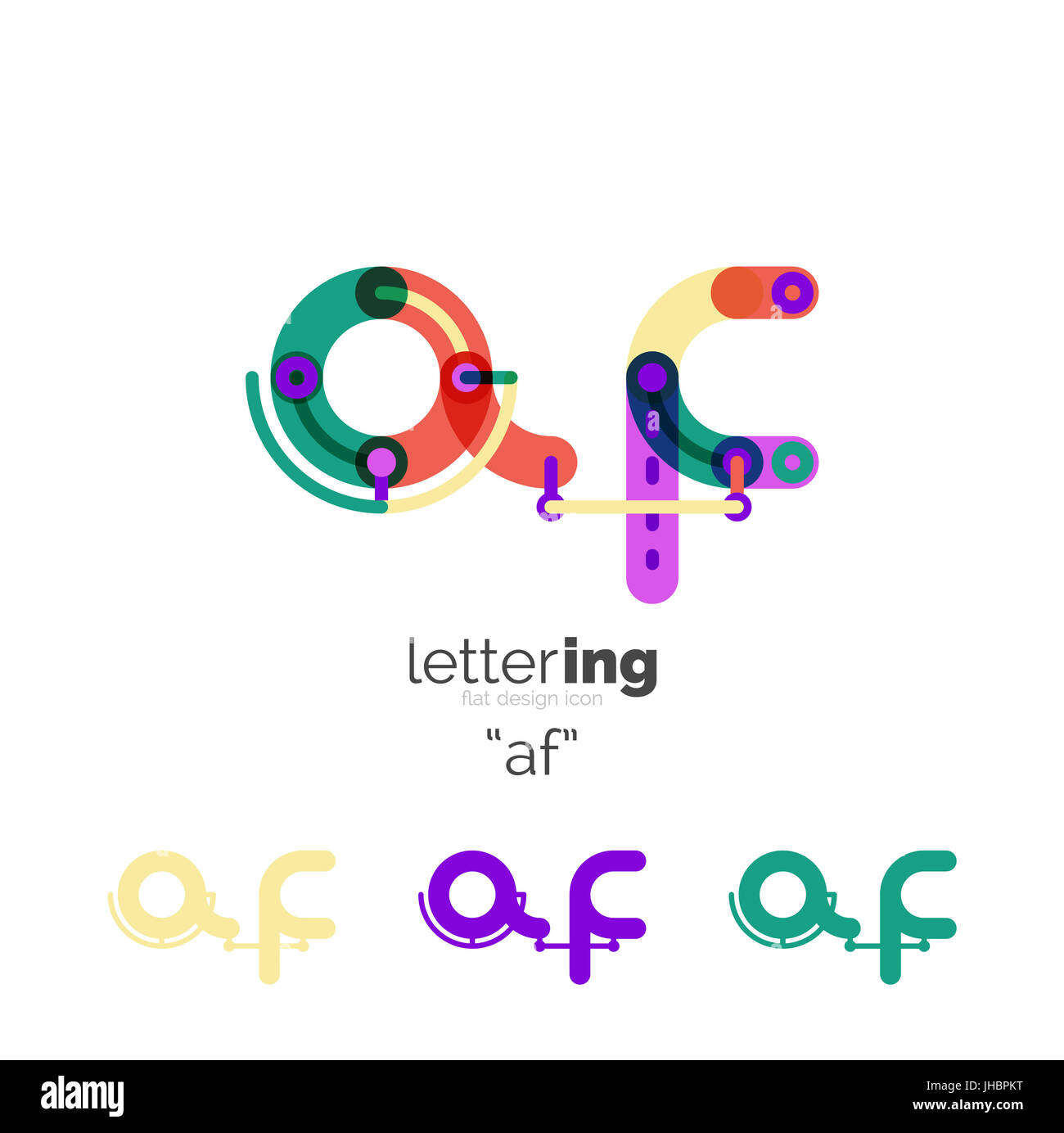 Alphabet letter font logo business icon. Company name concept. Flat ...