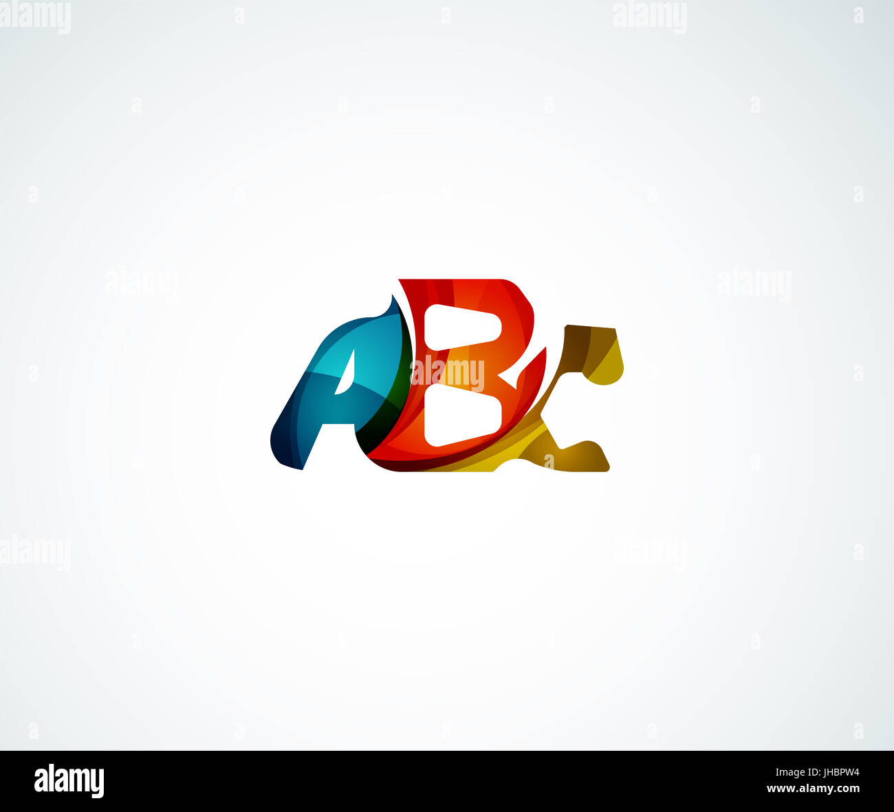 Abc company logo. Vector illustration. Made of overlapping wave ...