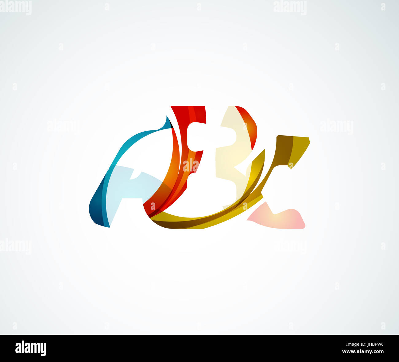 Abc company logo. Vector illustration. Made of overlapping wave ...