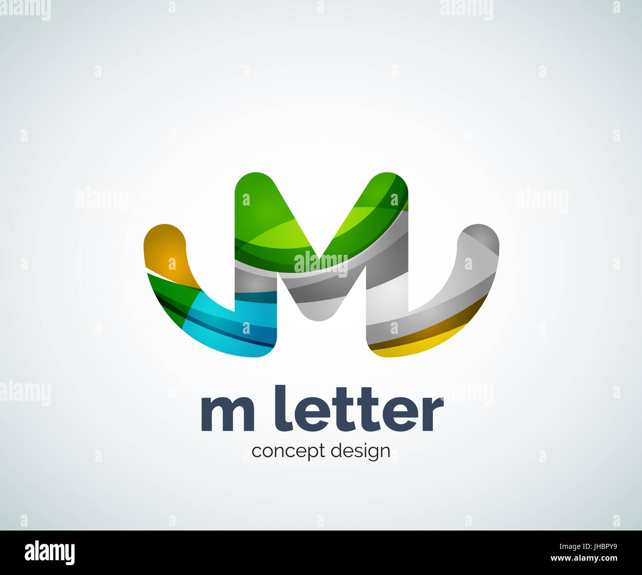 Vector m letter logo, abstract geometric logotype template, created ...