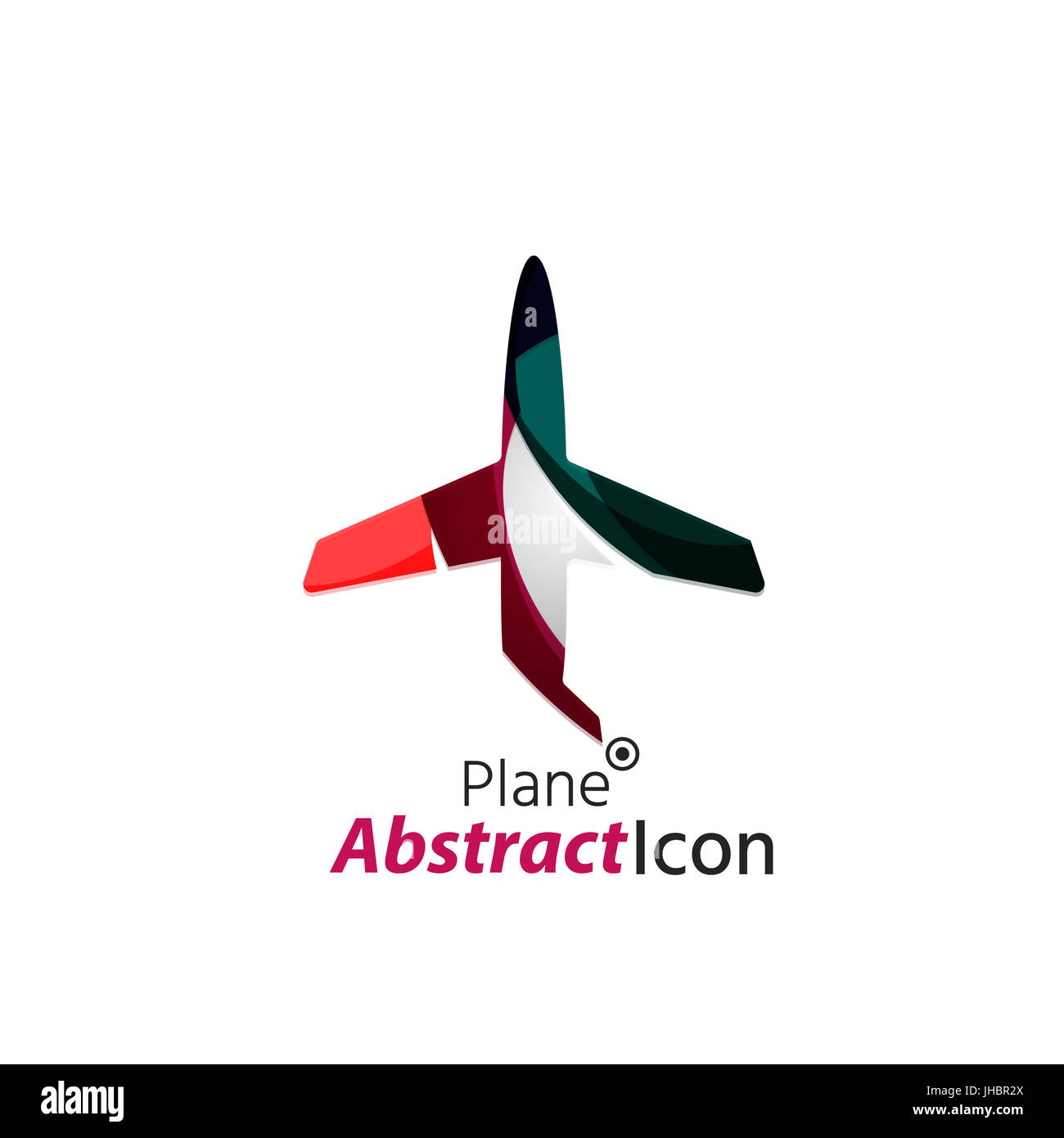 Abstract geometric business corporate emblem - airplane. Logo icon ...
