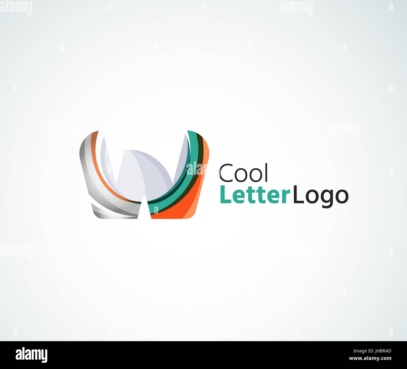 Vector alphabet letter logo. Created with transparent colorful ...