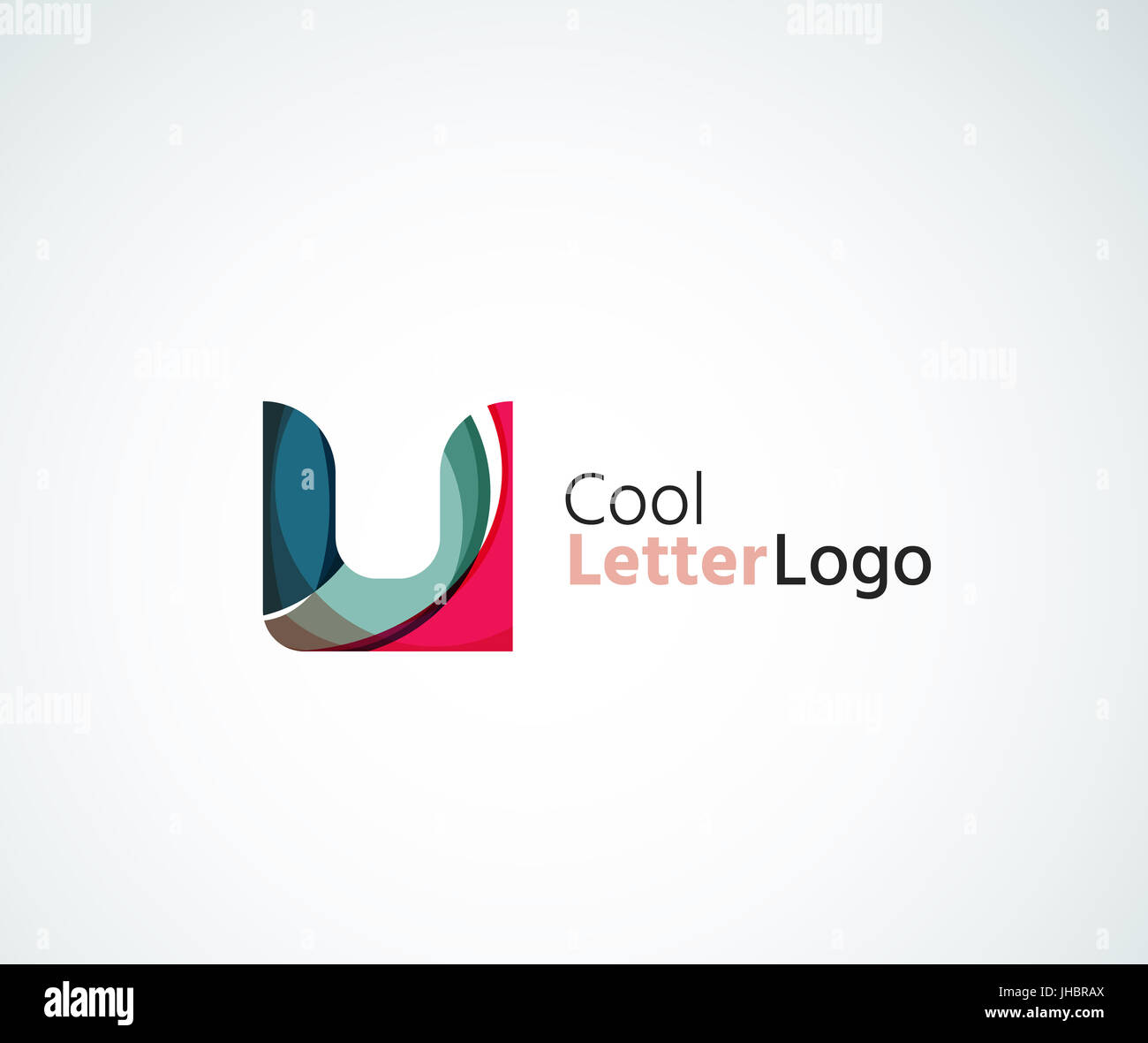 Vector alphabet letter logo. Created with transparent colorful ...